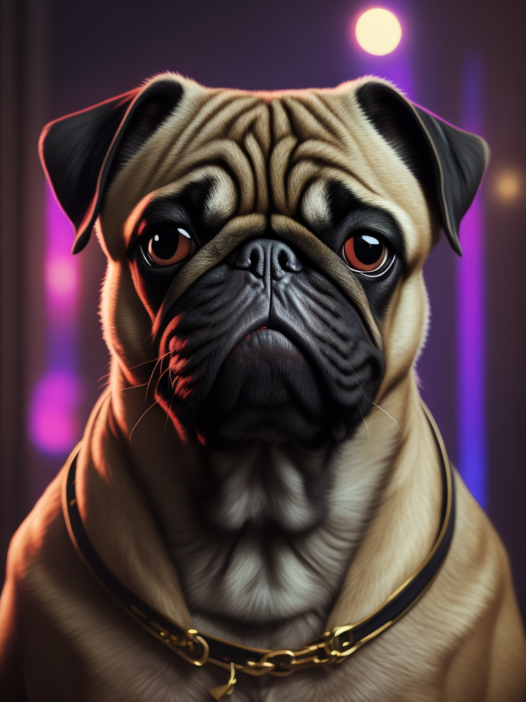 Premium Free ai Images | pug rapper