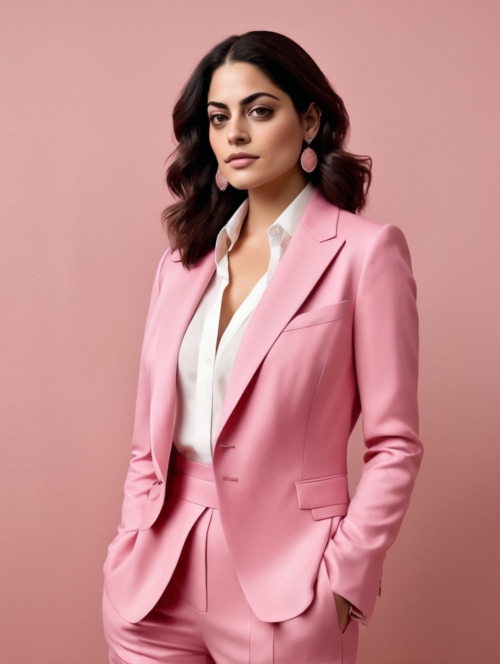 Premium Free ai Images | inbar lavi in pink clothes