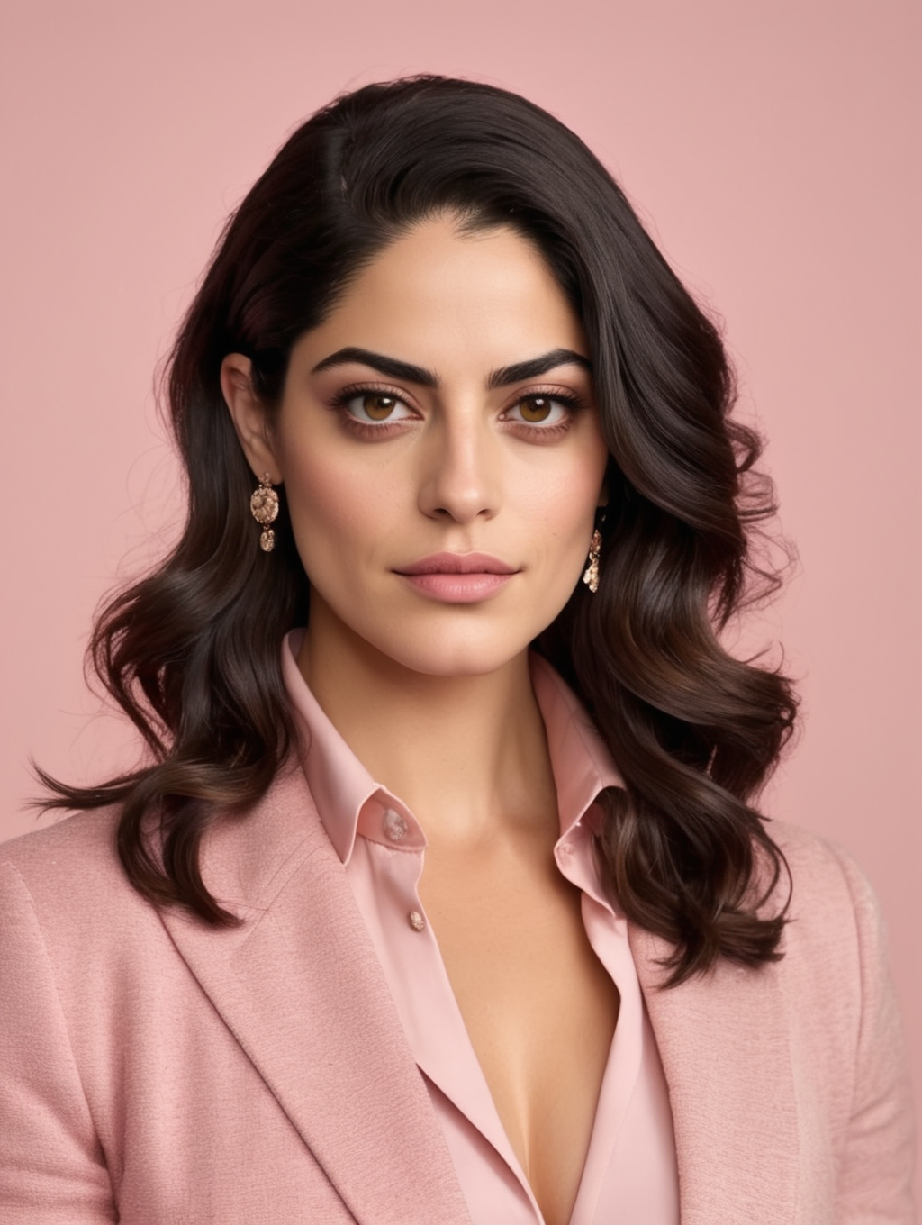 Premium Free ai Images | inbar lavi in pink clothes