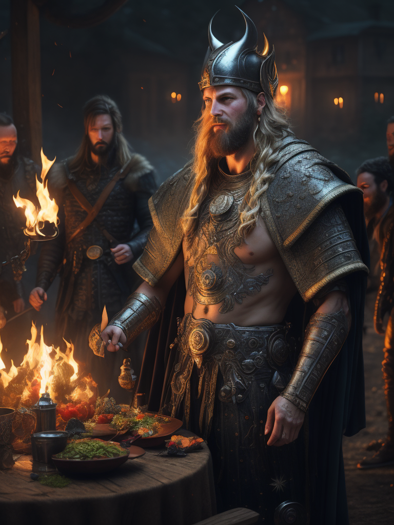 Premium Free ai Images | party viking smoking weed