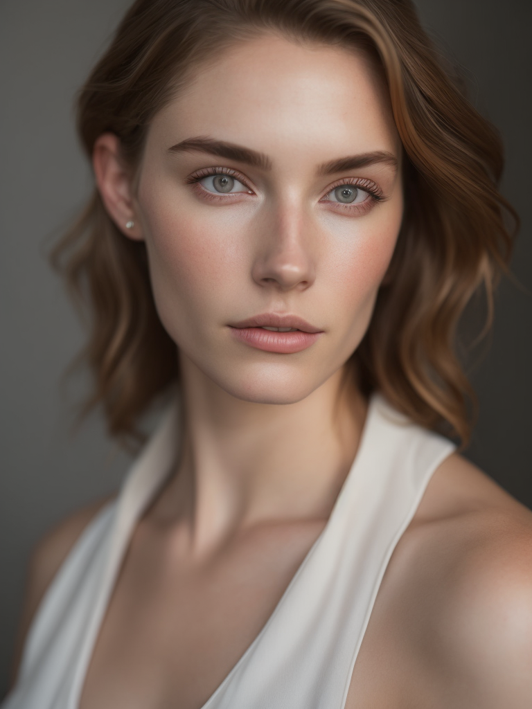 Premium Free ai Images | girl portrait egirl freckles bra