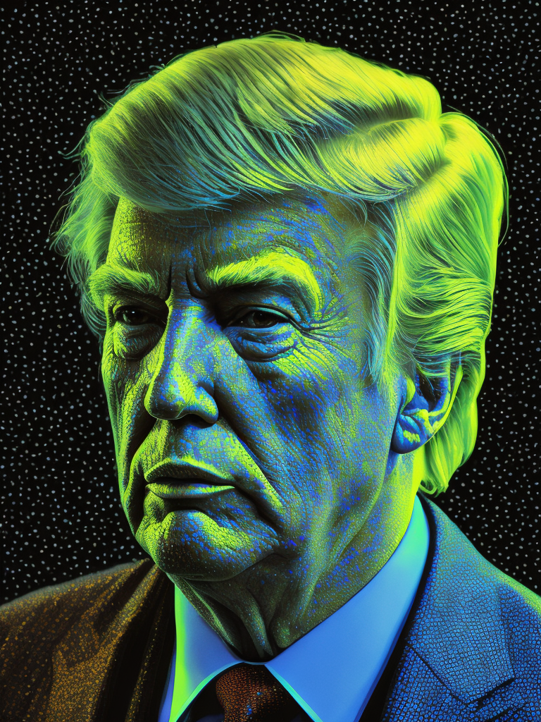 Premium Free ai Images | fine art fluorescent pointillism sci fi ...