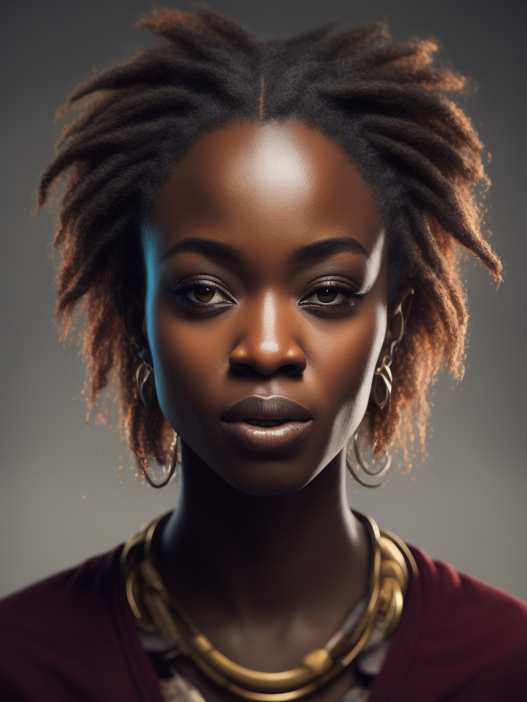 Premium Free ai Images | wezi kaumba looking emotional