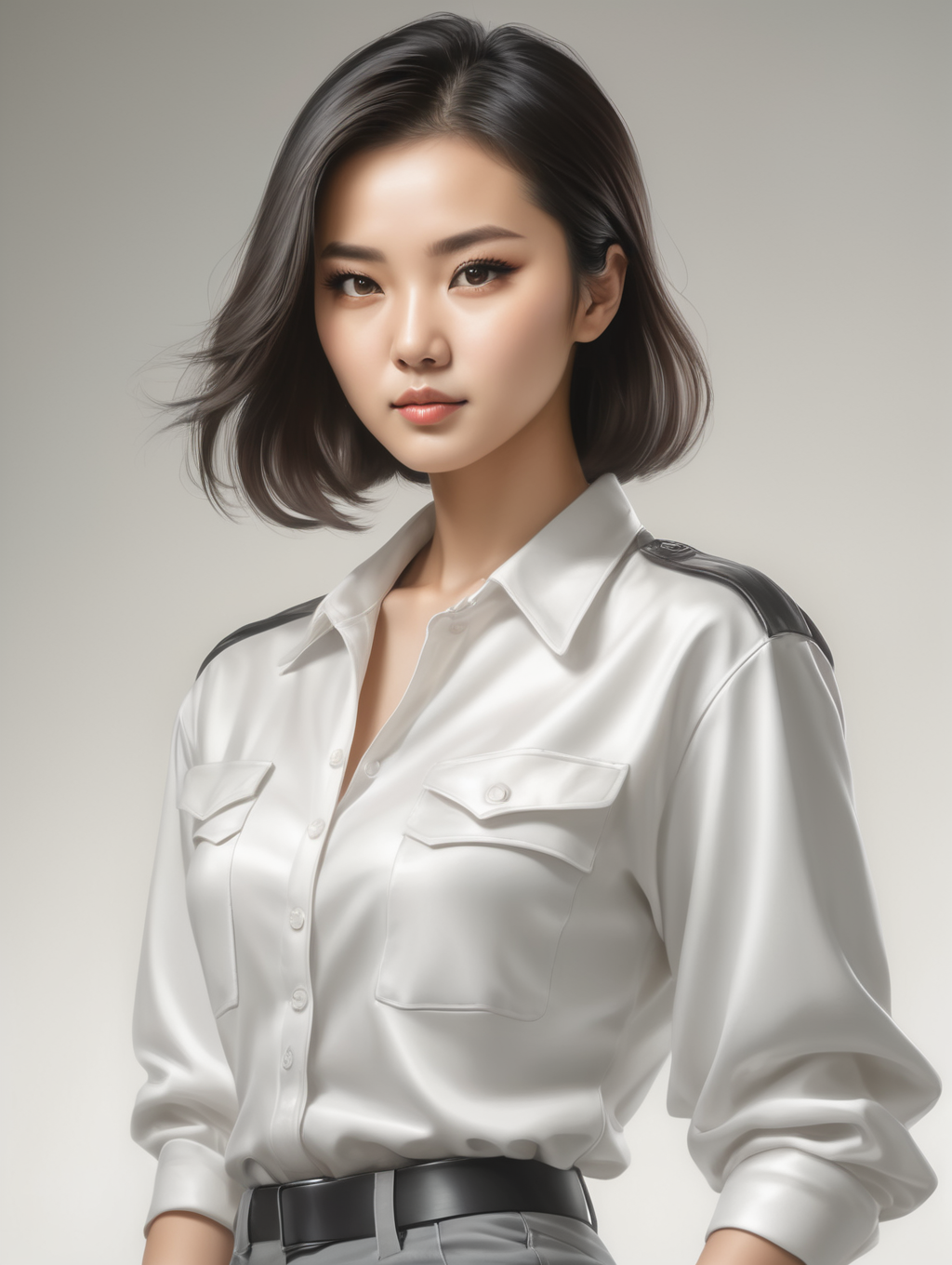 Premium Free ai Images | young hee in airbrush style of renato casaro ...