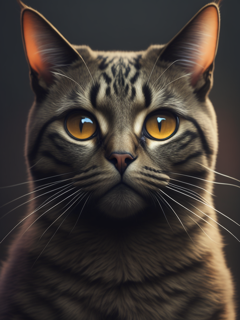 Premium Free ai Images | cat in the style of artist avogado