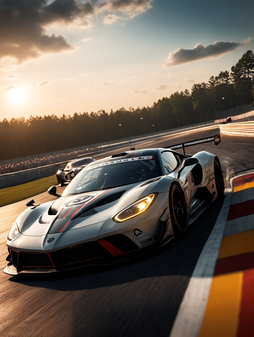 Premium Free ai Images | video game rendering of an epic race track ...