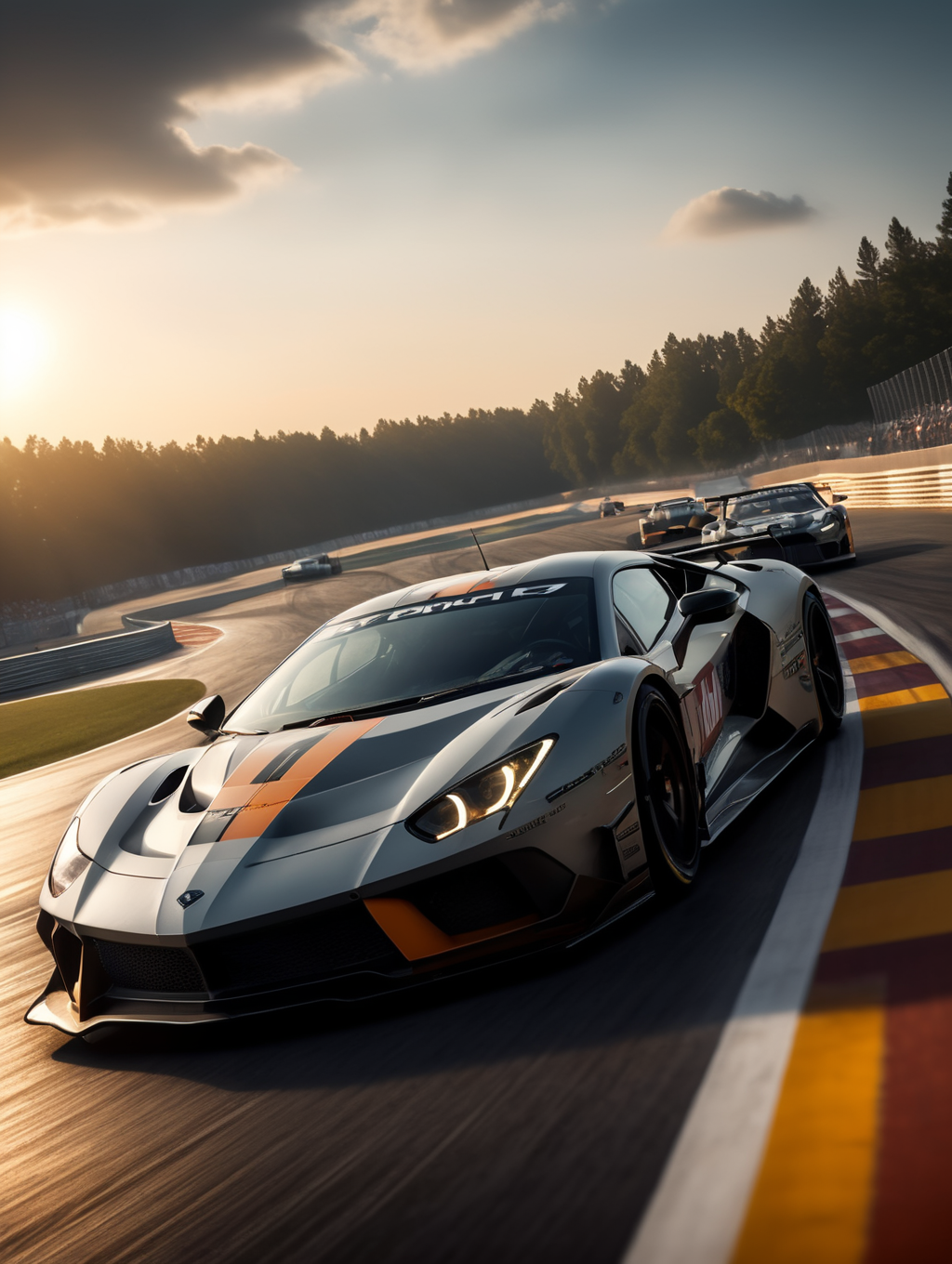 Premium Free ai Images | video game rendering of an epic race track ...