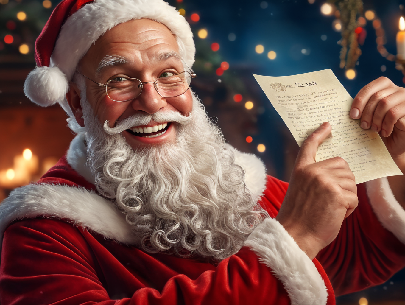 Premium Free ai Images | portrait of santa claus smiling one tooth ...