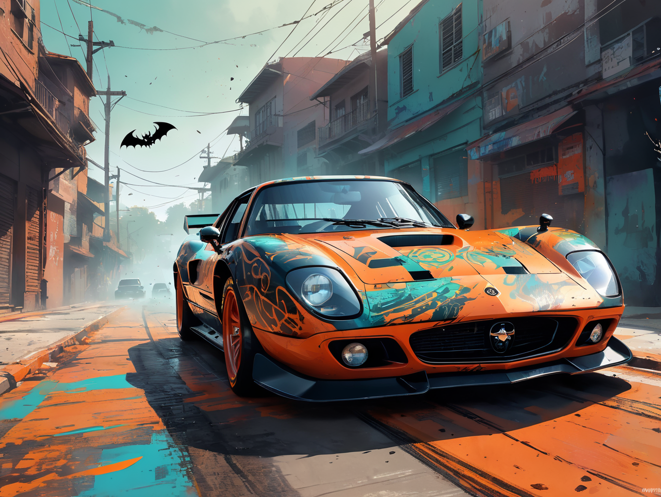 Premium Free ai Images | vector flat illustration of spooky themed race ...