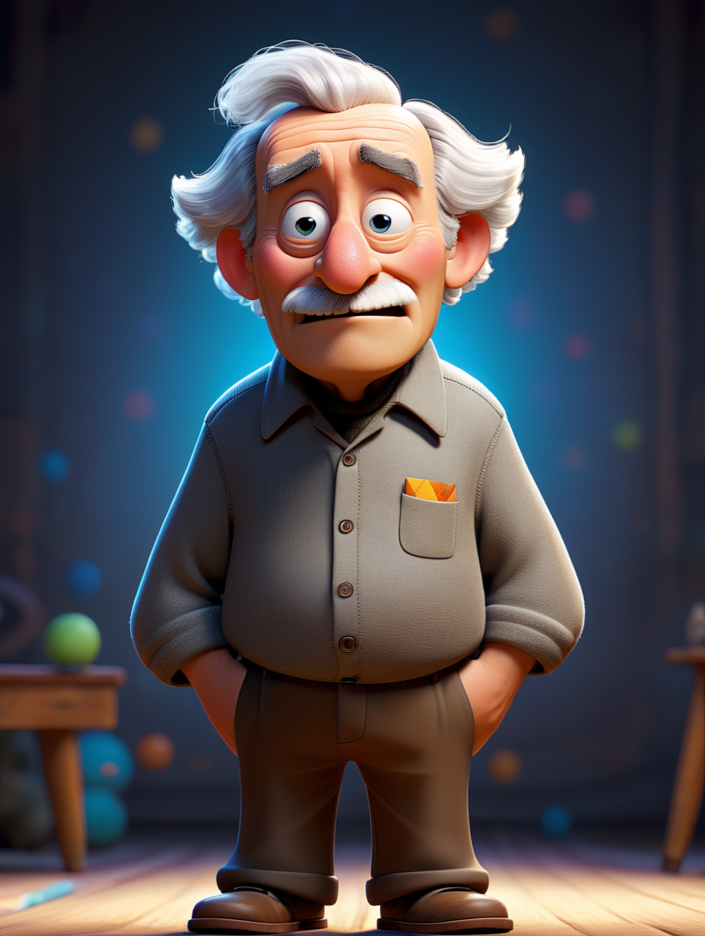 Premium Free ai Images | albert einstein feliz full body and looking at ...