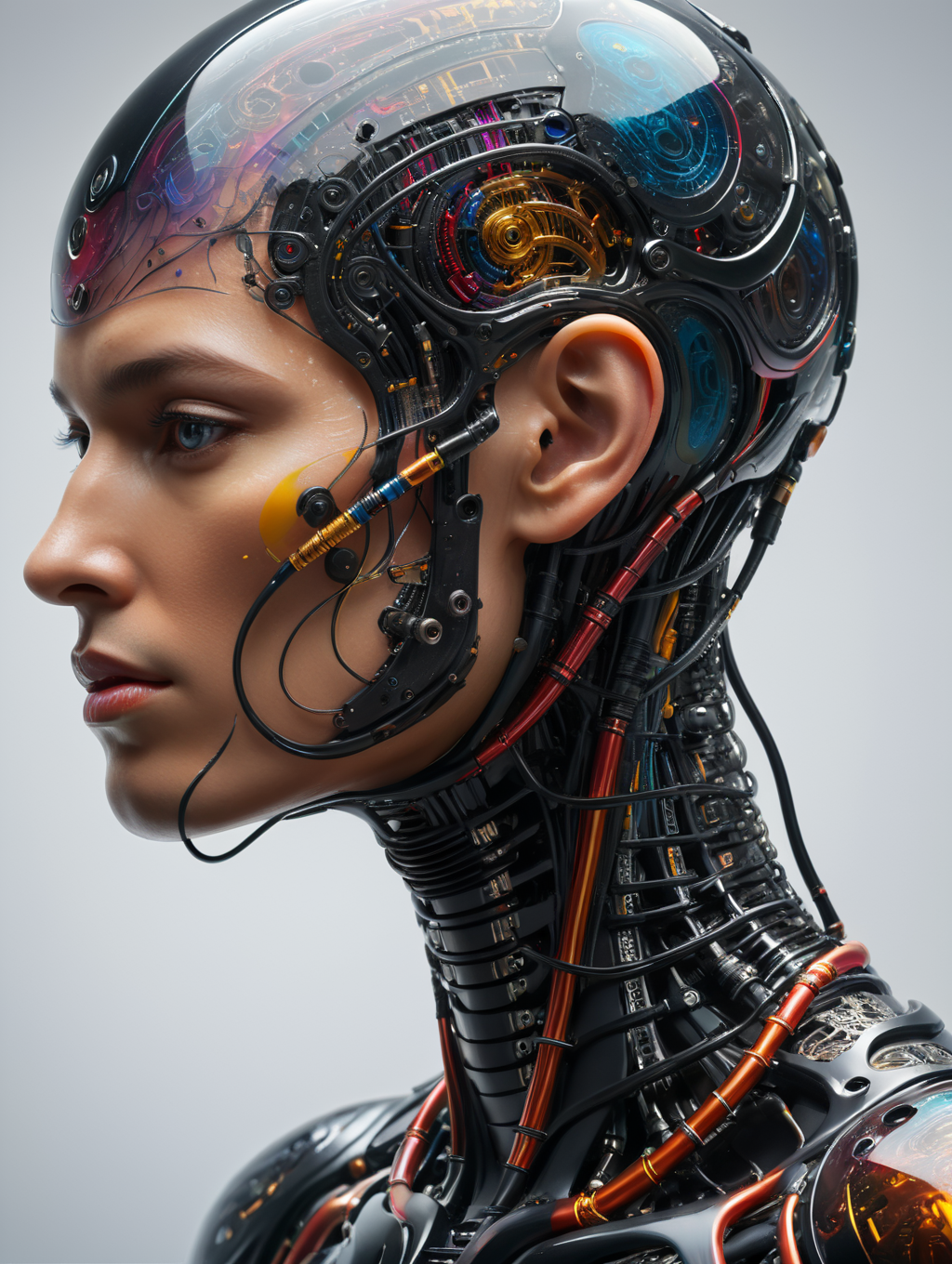 Premium Free ai Images | iseneld abstract biomechanic humanoid portrait ...