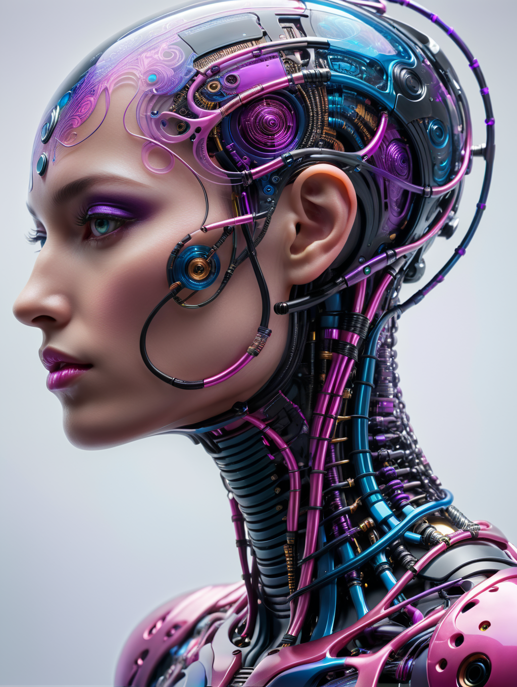 Premium Free ai Images | iseneld abstract biomechanic humanoid portrait ...