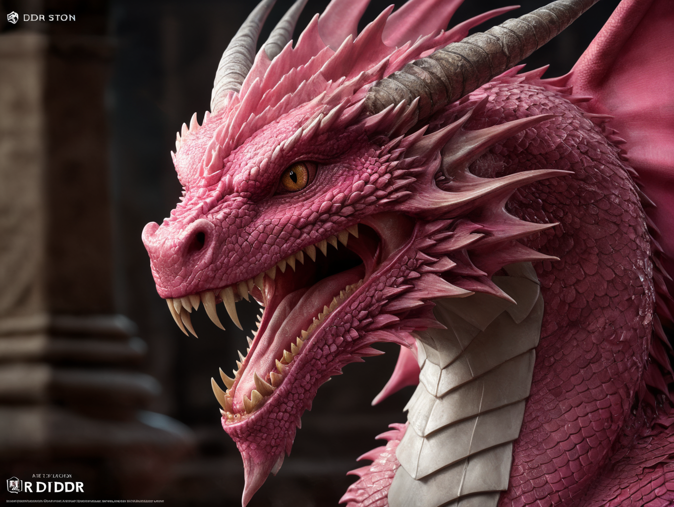 Premium Free ai Images | realistic single pink dragon with extreme detail