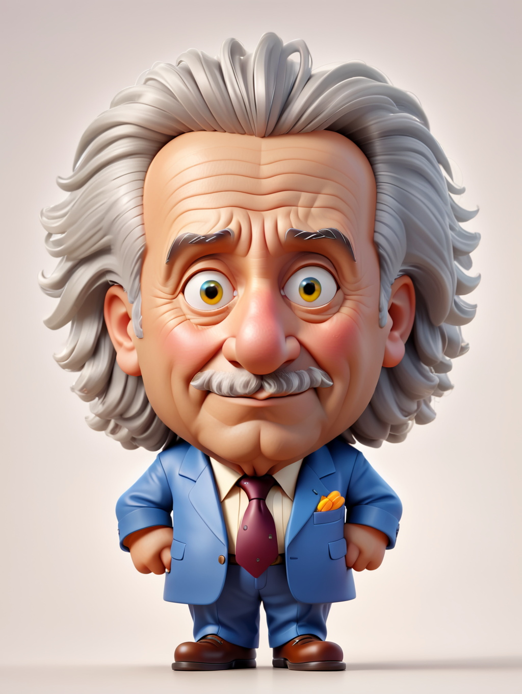 Premium Free ai Images | standing centered portrait of albert einstein ...
