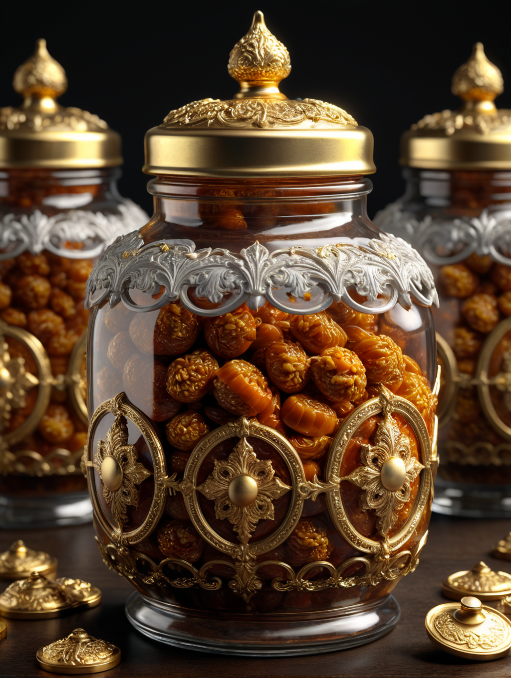 Premium Free ai Images | ragu jar gold cap isolated white background