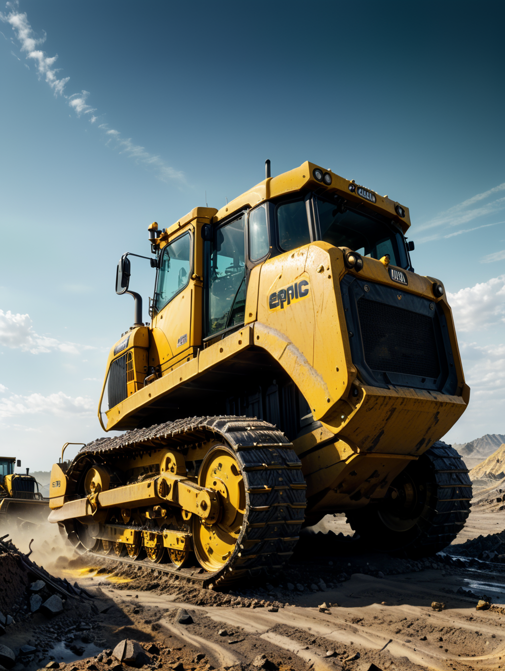 Premium Free ai Images | on summers day yellow caterpillar crawler ...