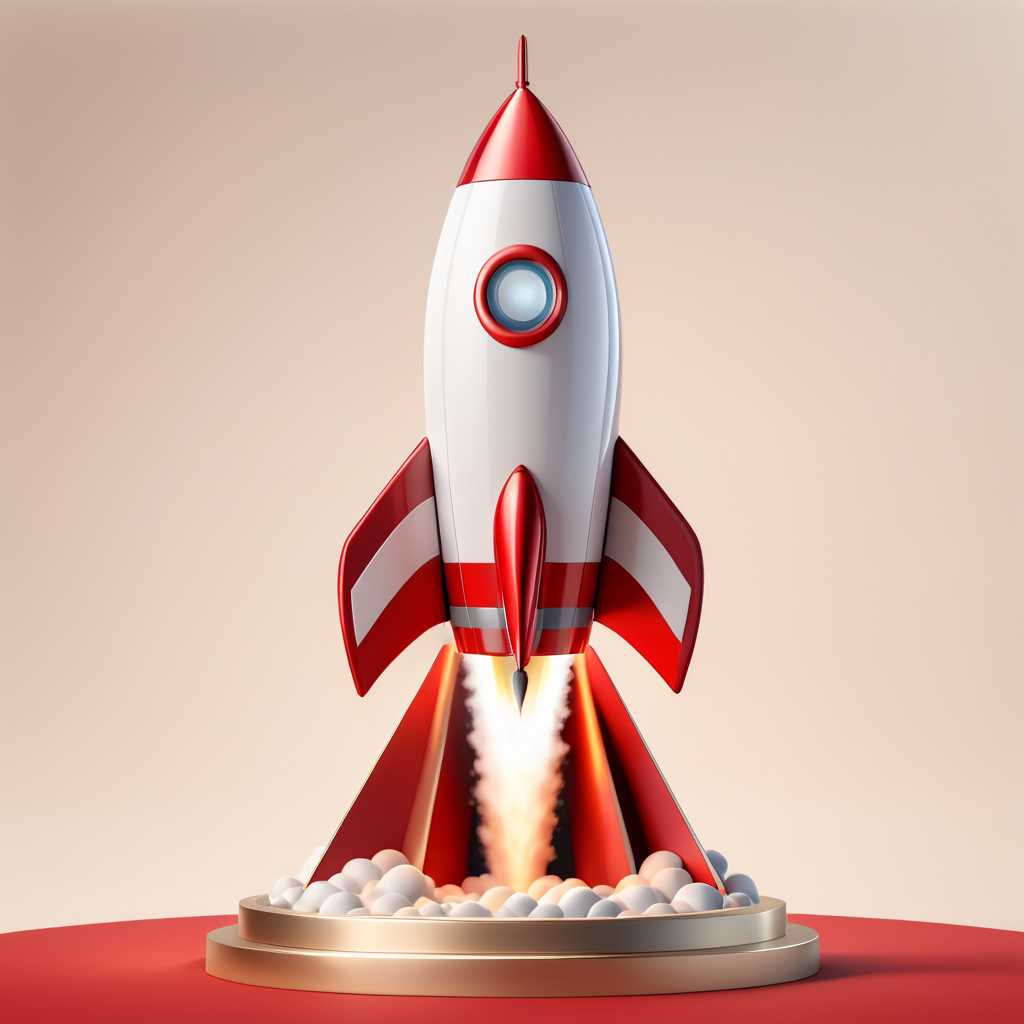 Premium Free ai Images | launch of red rocket isolated on clear png ...