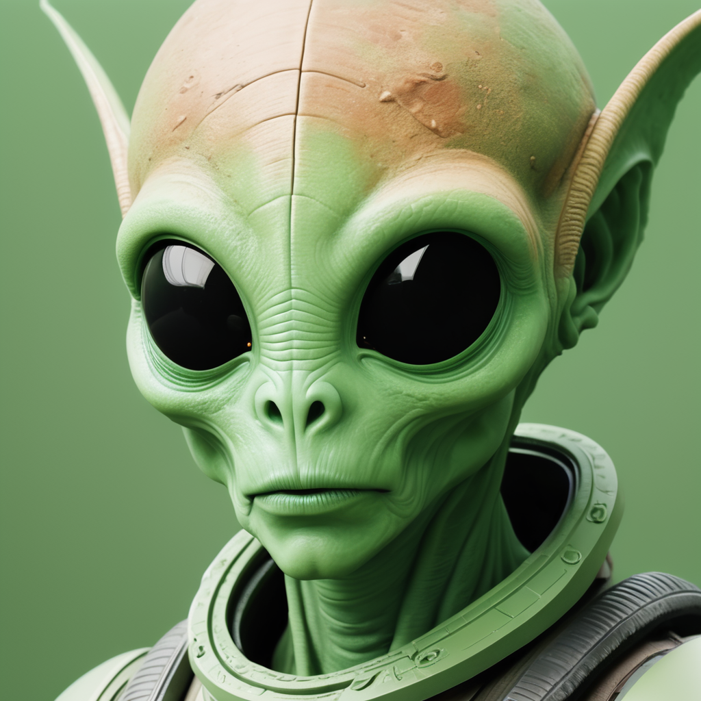 Premium Free ai Images | green mars alien