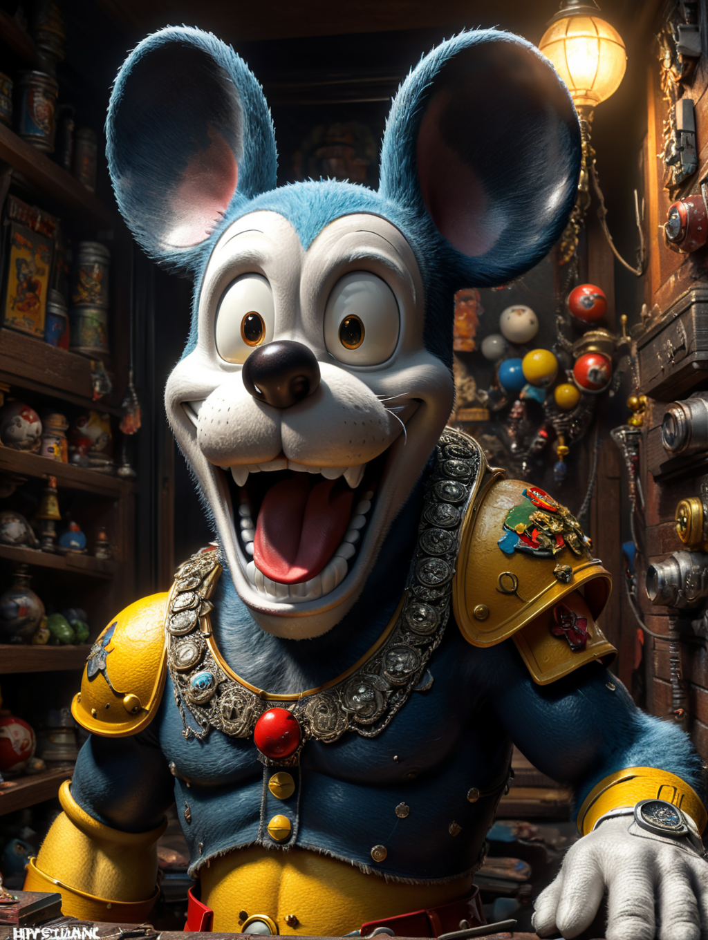 Premium Free ai Images | slash as cartoon character such as mickey ...