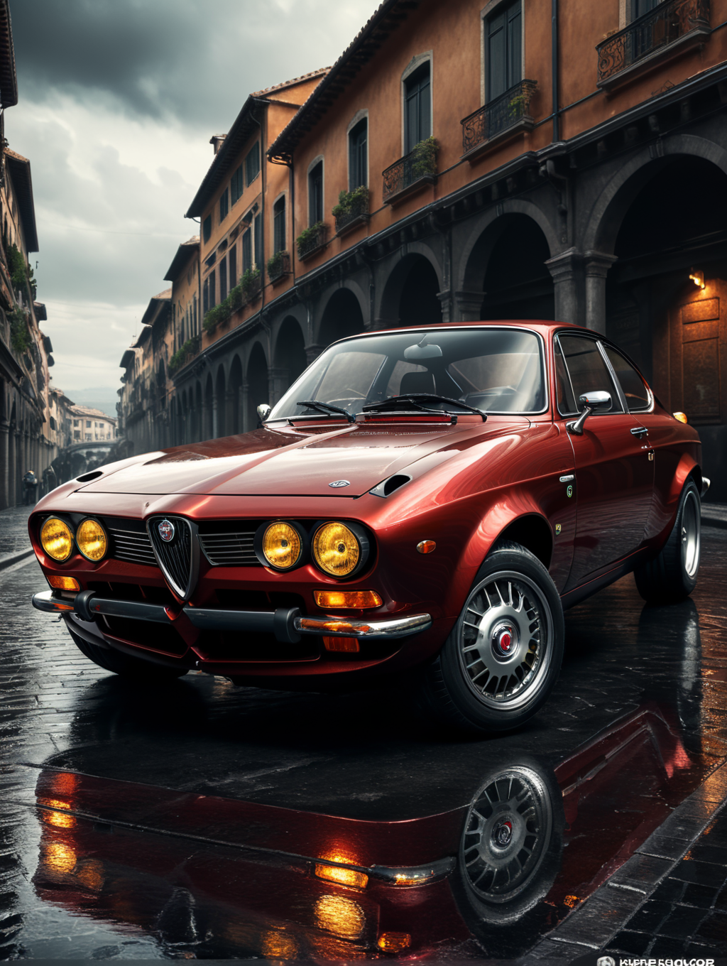 Premium Free ai Images | futuristic alfa romeo gtv car