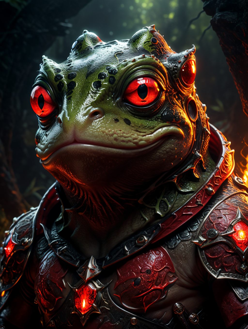 Premium Free ai Images | frog in the diablo fantasy style dark fantasy ...