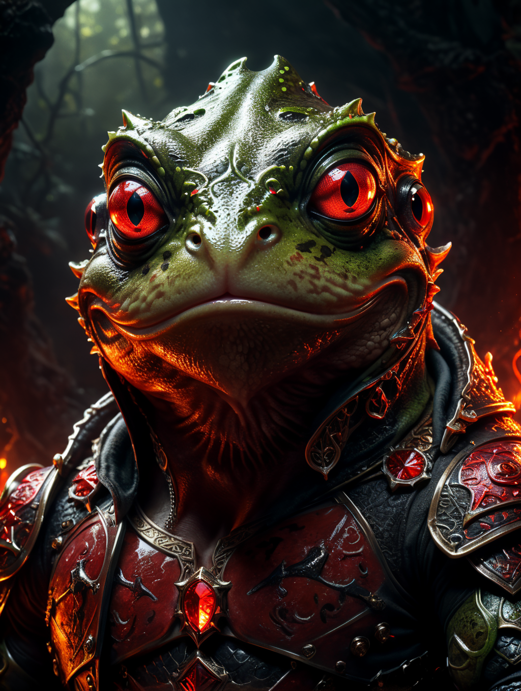 Premium Free ai Images | frog in the diablo fantasy style dark fantasy ...