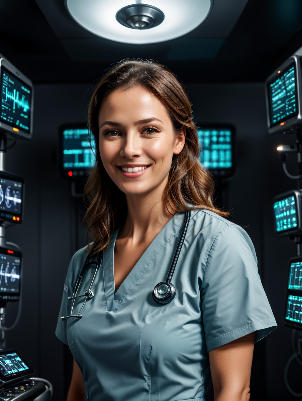 Premium Free ai Images | smiling doctor or nurse demonstrating empathy and trust while using the ...