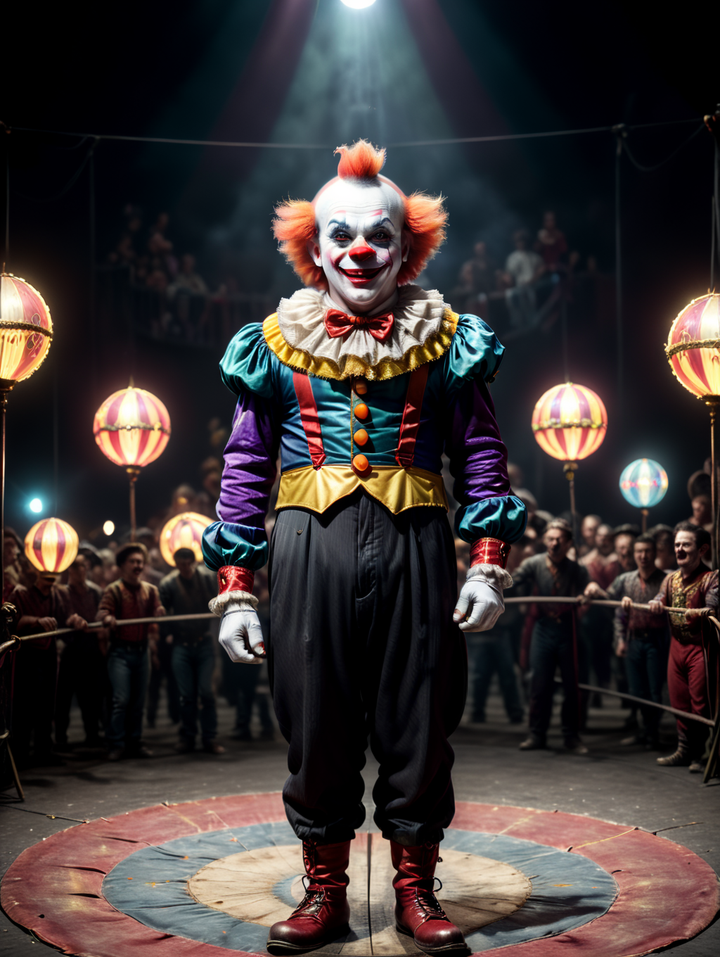 Premium Free ai Images | cute clown in circus ring full body with ...