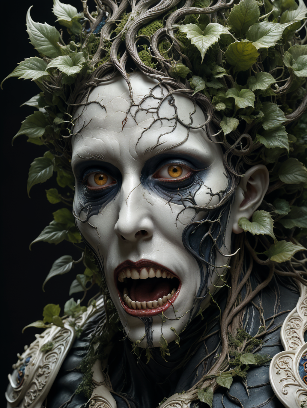 Premium Free ai Images | an unsettling sculpture that exudes an aura of ...