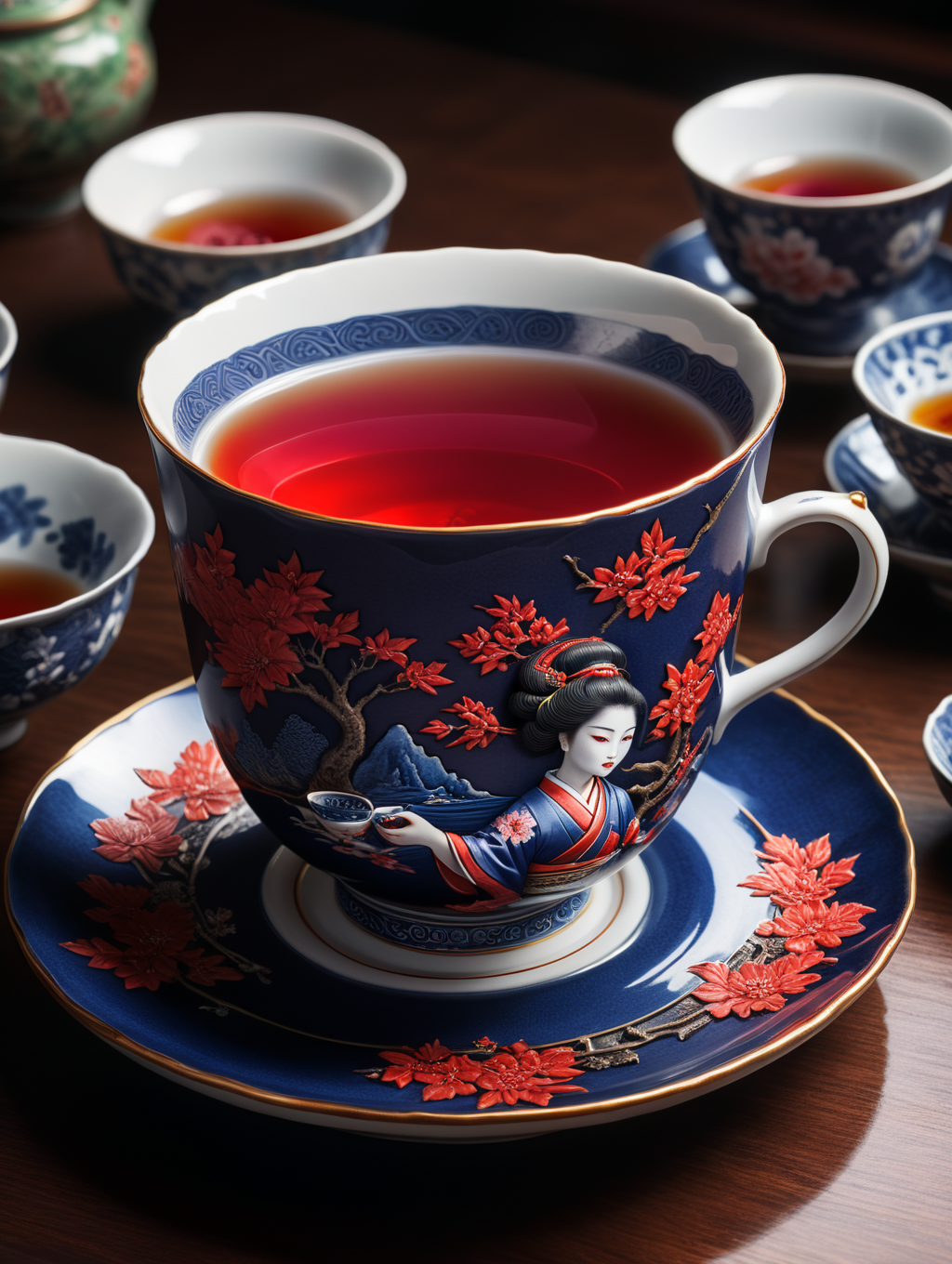 Premium Free ai Images | teacup with delicate porcelain inspired by ...