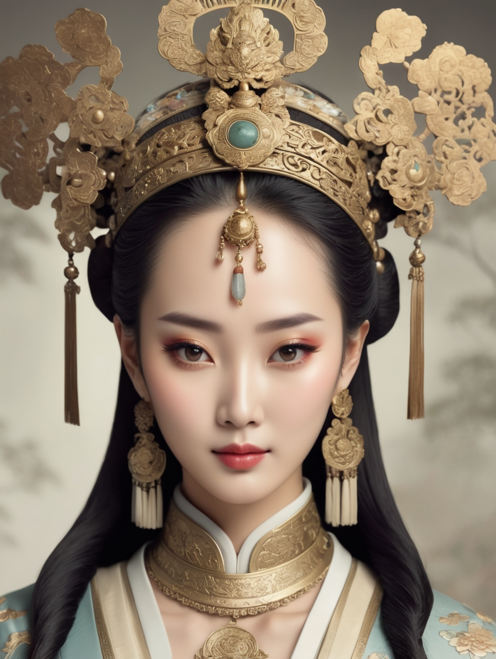 Premium Free ai Images | ancient ancient chinese princess with ...