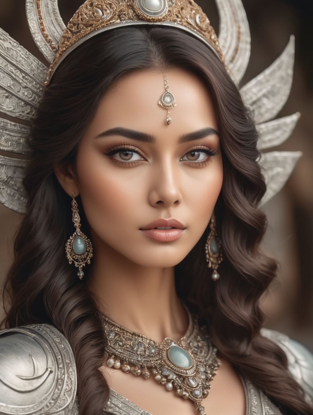 Premium Free ai Images | beautiful lady close up shot unique goddess ...