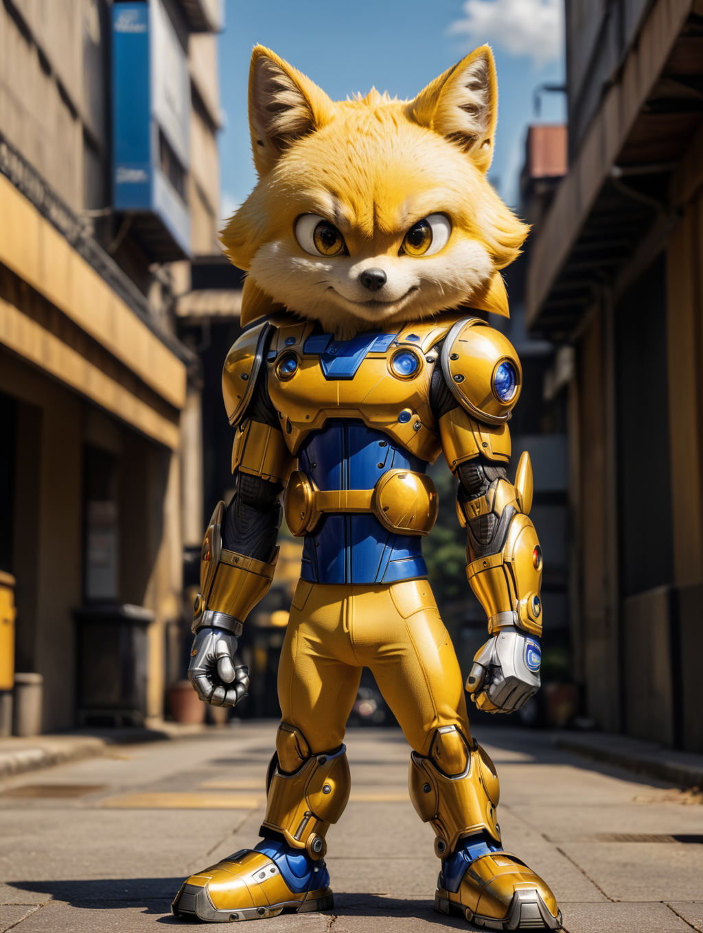Premium Free ai Images | yellow sonic super full body character high ...