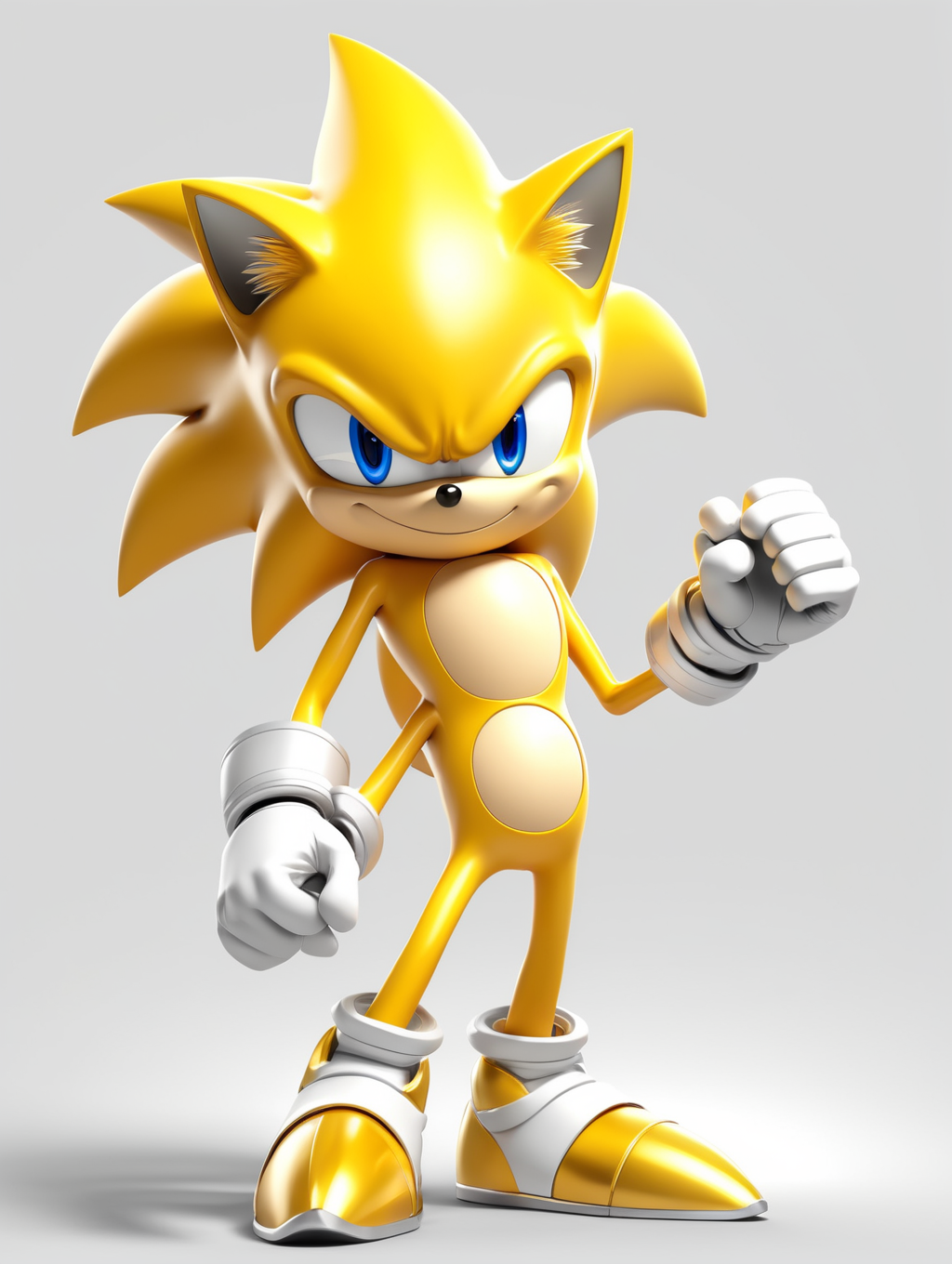 Premium Free ai Images | yellow sonic super full body character high ...