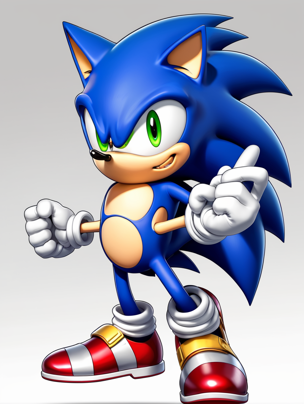 Premium Free ai Images | sonic super full body character art anime style
