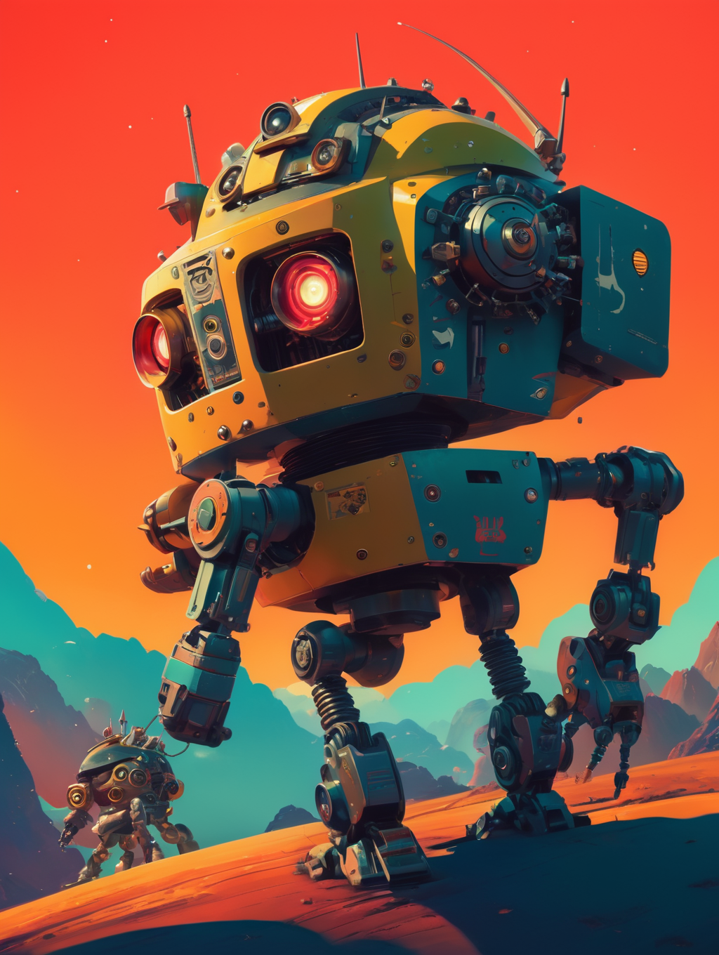 Premium Free ai Images | cartoon style photo of huge savage emopunk ...