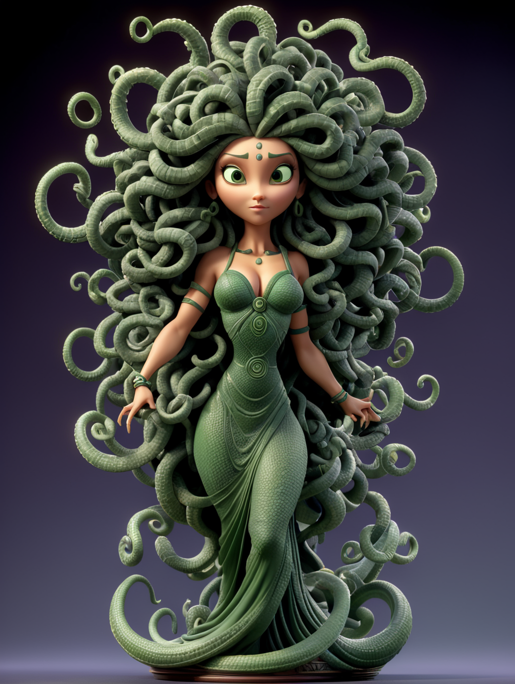 Premium Free ai Images | highly detailed full body of medusa