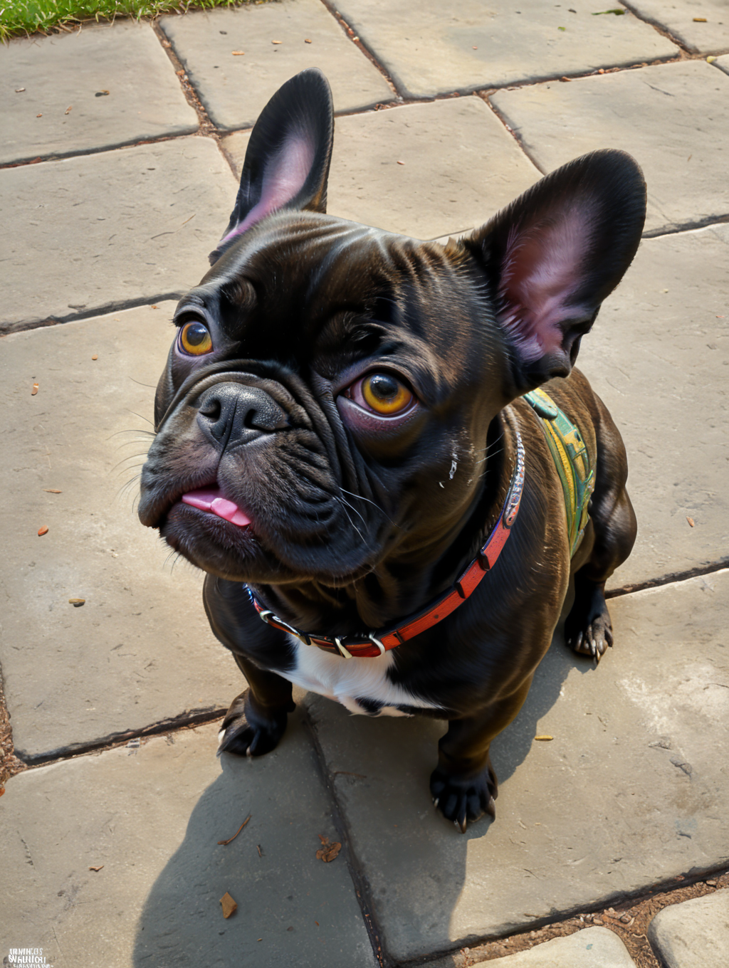 Premium Free ai Images | frenchie world french bulldog happy park ...