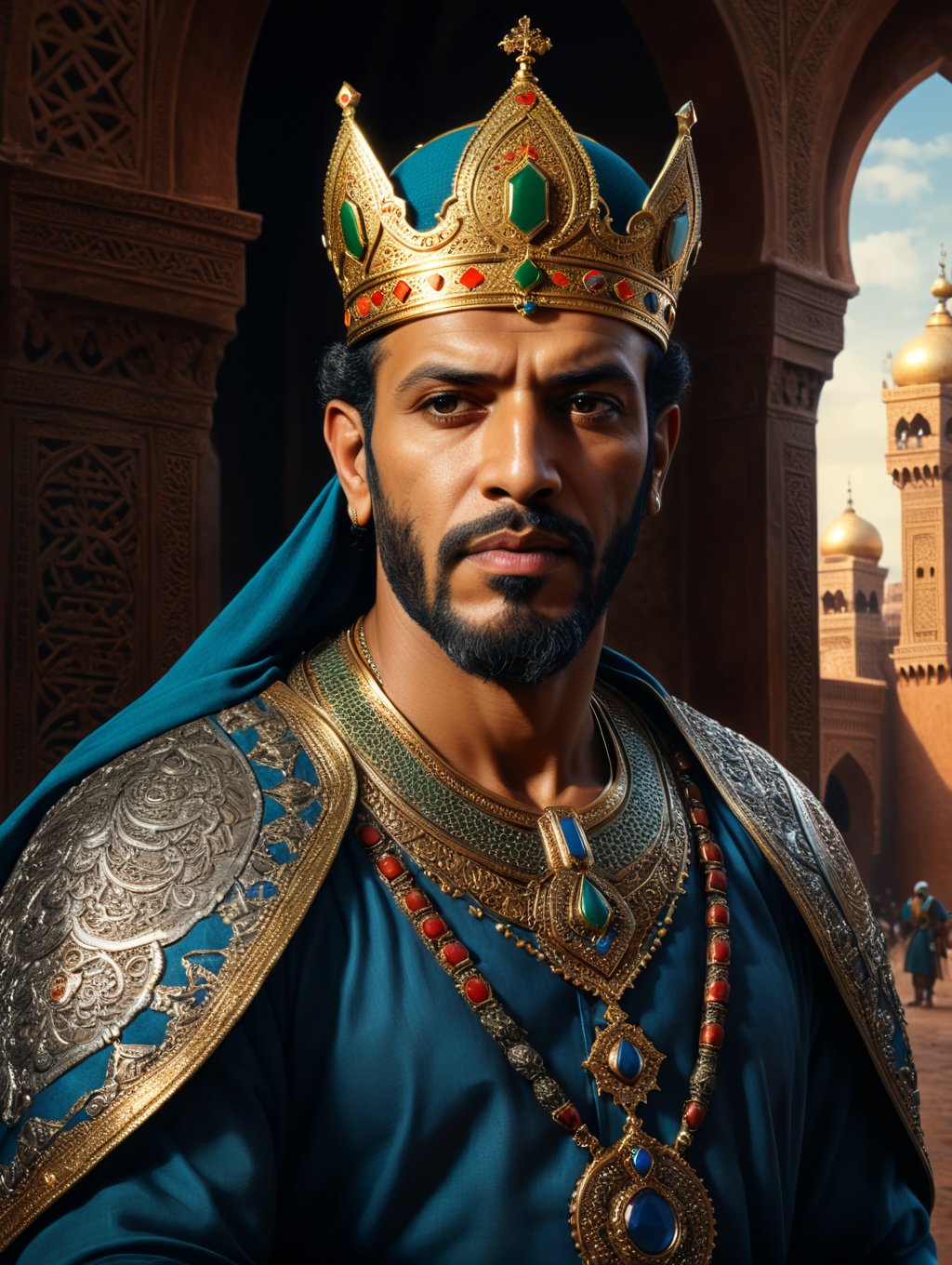 Premium Free ai Images | ismail sharif king of morocco
