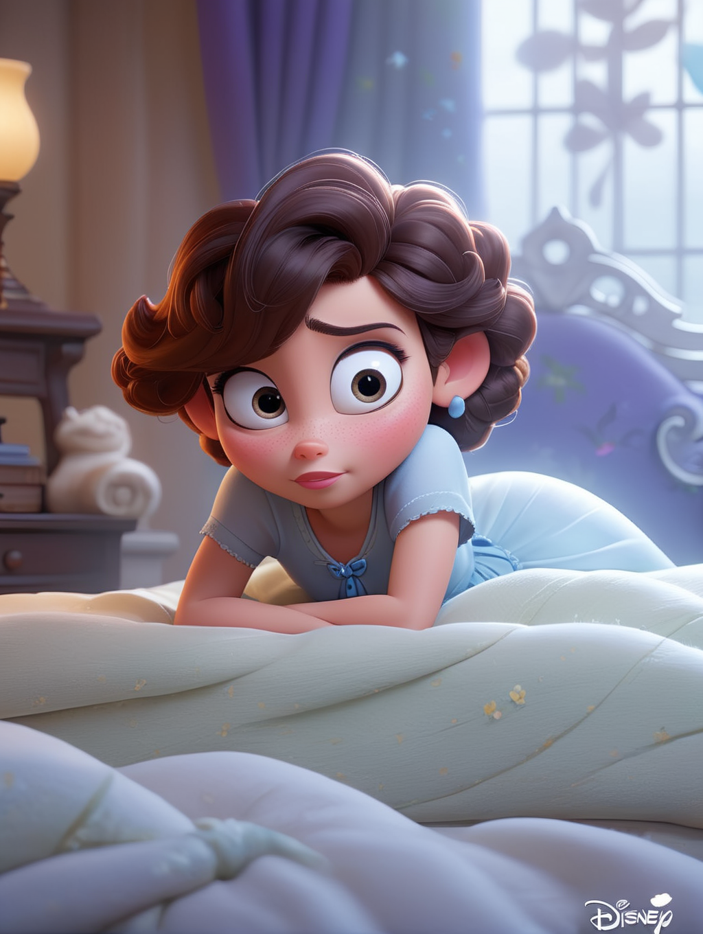 Premium Free ai Images | ma intrebam cum ar arata nancy intr un film disney