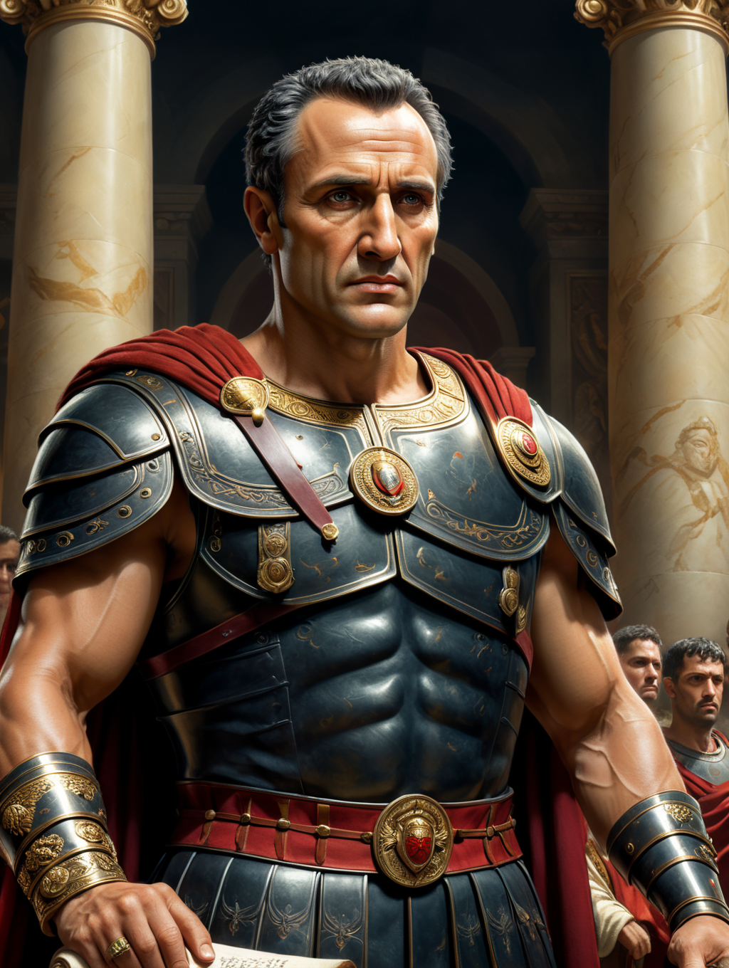 Premium Free ai Images | create digital portrait of julius caesar the ...