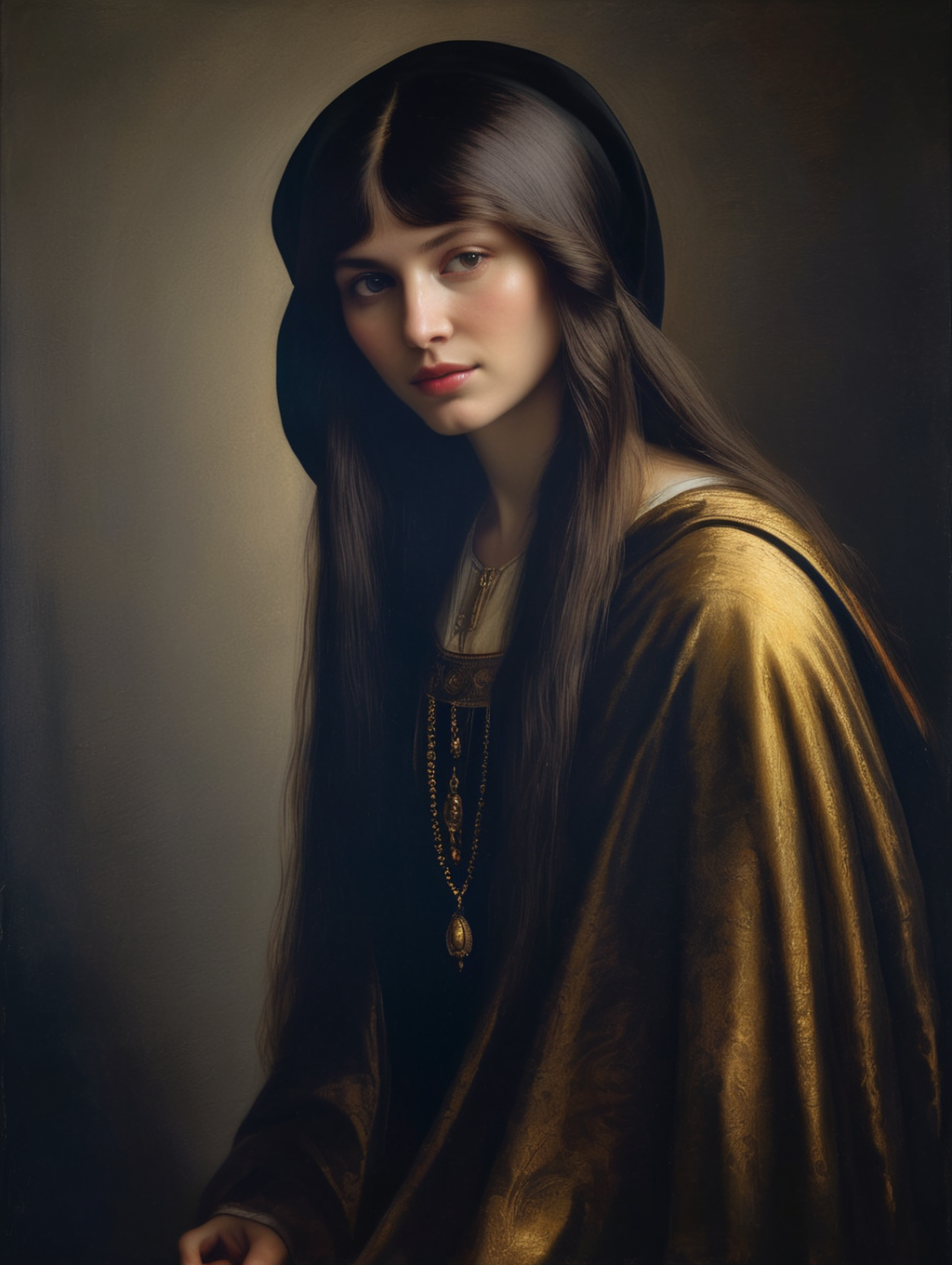 Premium Free ai Images | masterpiece portrait by rembrandt van rijn of ...