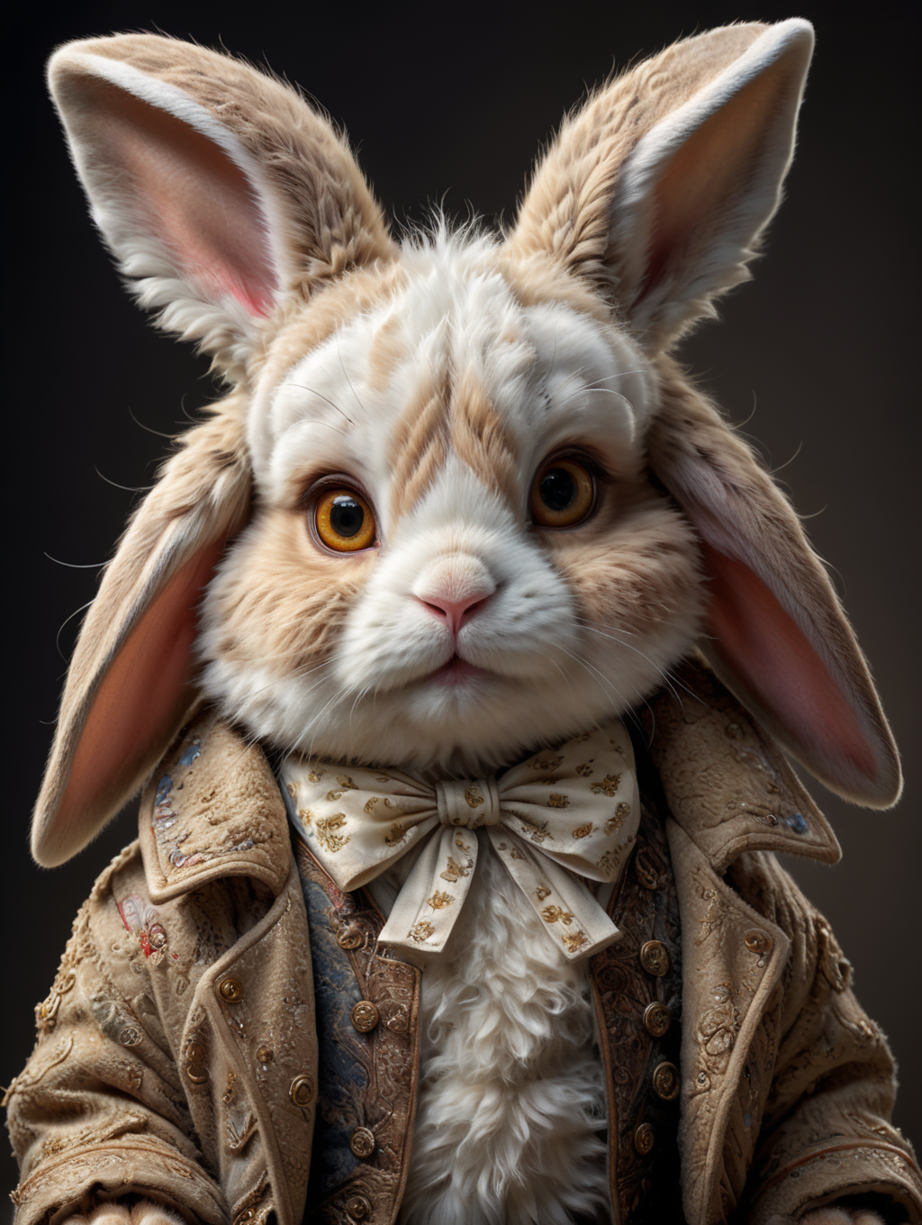 Premium Free ai Images | bunny lop beige