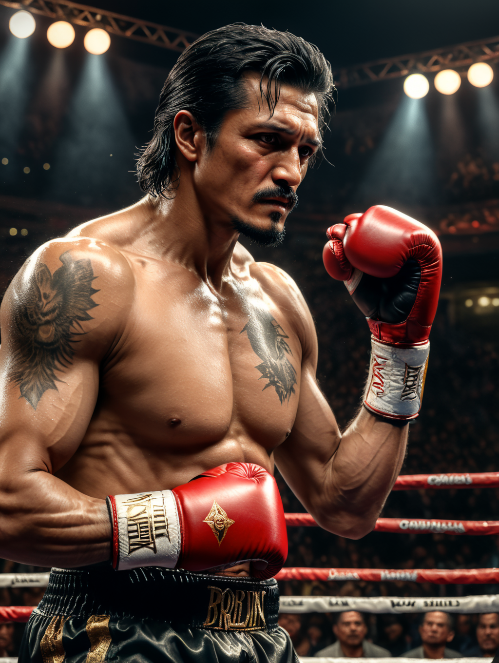 Premium Free ai Images | robin padilla boxing