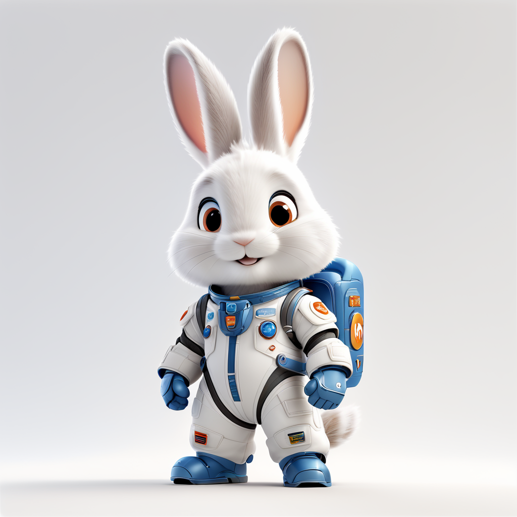 Premium Free ai Images | rabbit named johnny disney pixar style ...