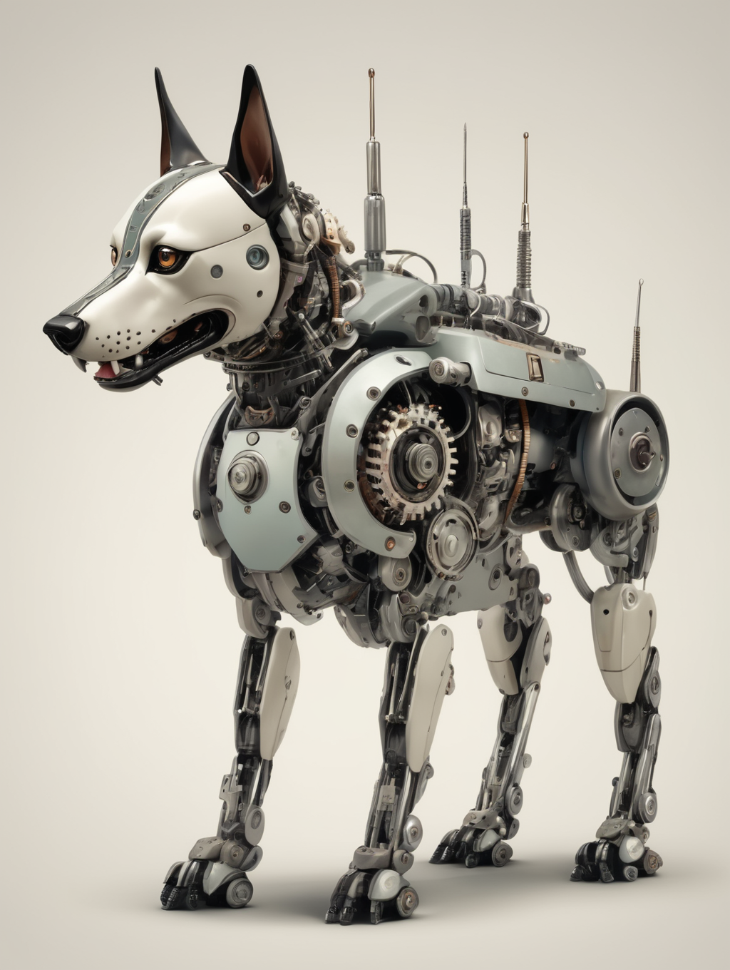 Premium Free ai Images | robot dog mechanical hound with needle out of ...