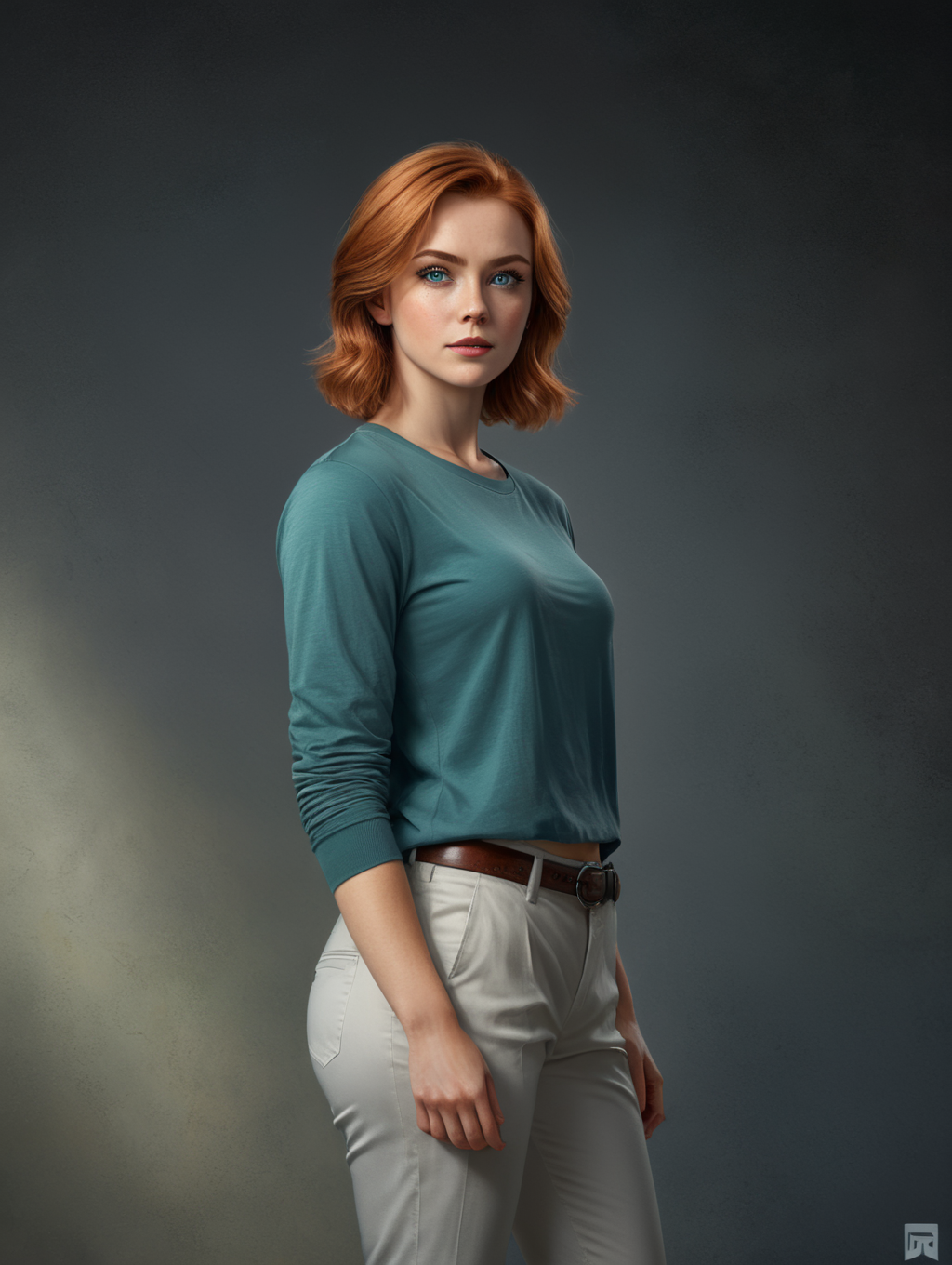 Premium Free ai Images | masa ne vysokaa devocka ryzimi srednej dlinny volosami mena sero ...