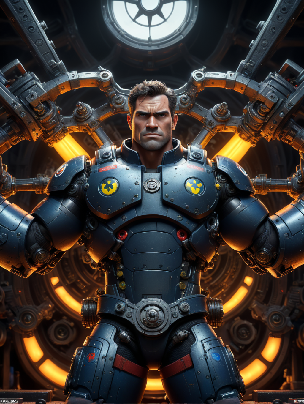 Premium Free ai Images | disney pixar style mechanic with spread arms