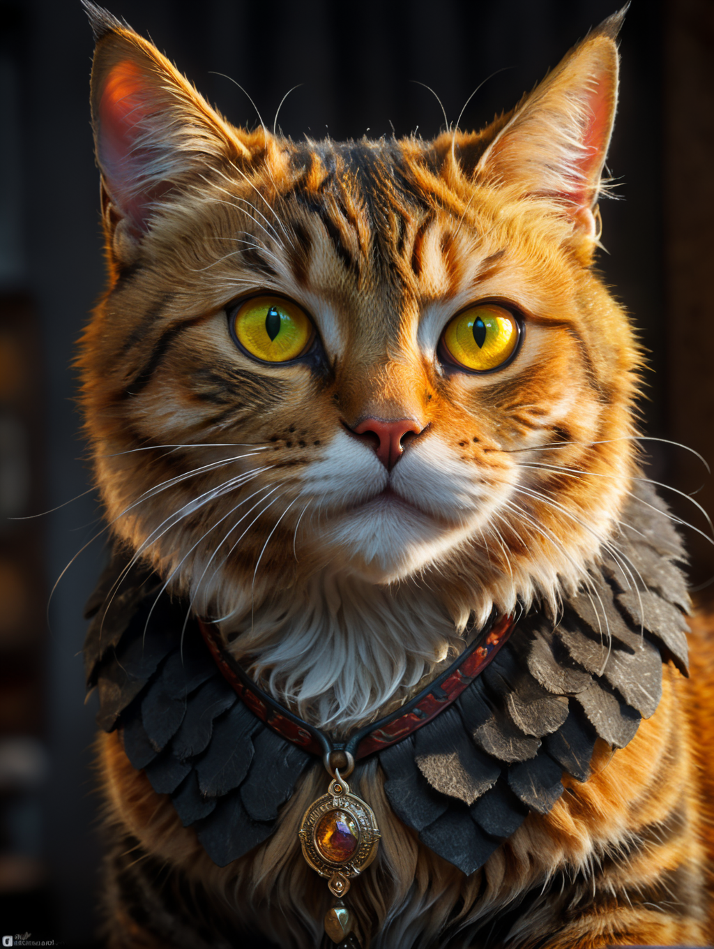 Premium Free ai Images | orrange cat scottish straight yellow eyes and ...