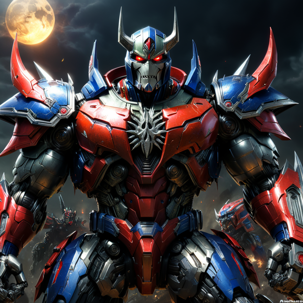 Premium Free ai Images | spawn and optimus prime combined